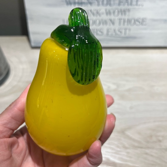 Art | Vintage Murano Hand Blown Glass Pear | Poshmark
